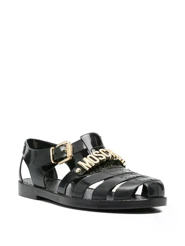 Moschino Logo-plaque Buckle Sandals