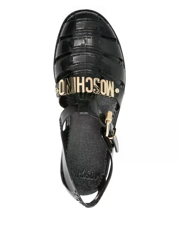 Moschino Logo-plaque Buckle Sandals