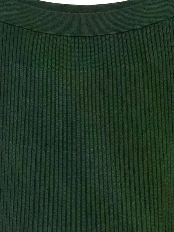 Zimmermann Ribbed Pleated Midi Skirt