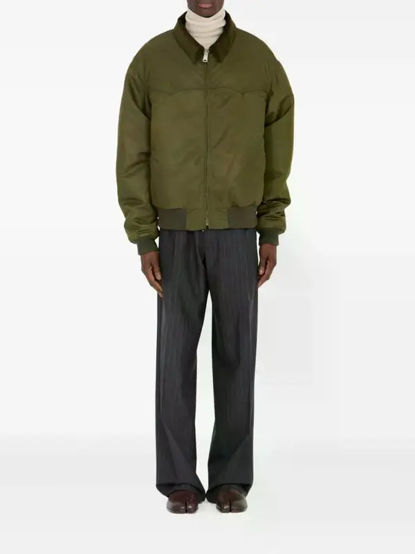 MAISON MARGIELA Corduroy-collar Bomber Jacket - Green