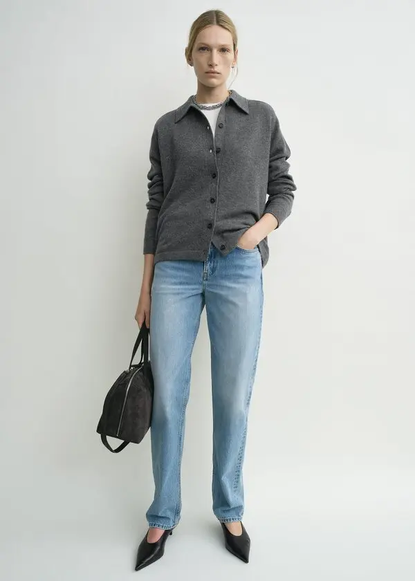 TOTEME Raglan-sleeve Cashmere Cardigan - Grey