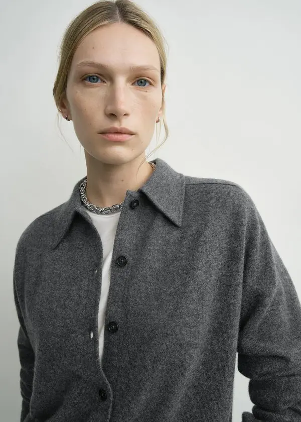 TOTEME Raglan-sleeve Cashmere Cardigan - Grey