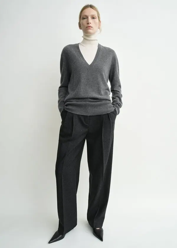 TOTEME Double-pleat Flannel Trousers