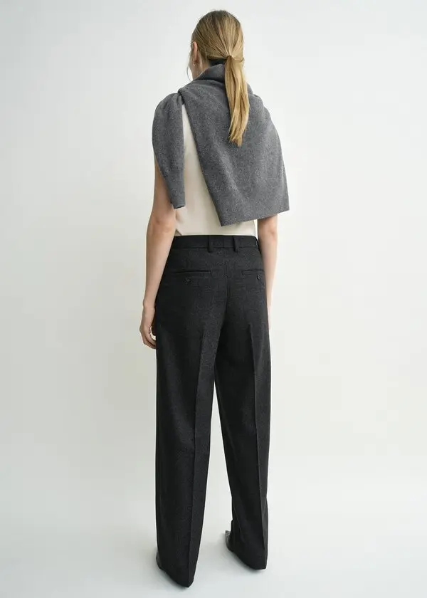 TOTEME Double-pleat Flannel Trousers