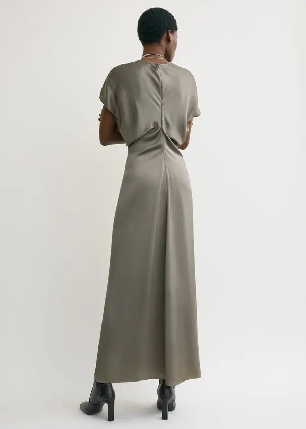 TOTEME Slouch Waist Maxi Dress - Brown