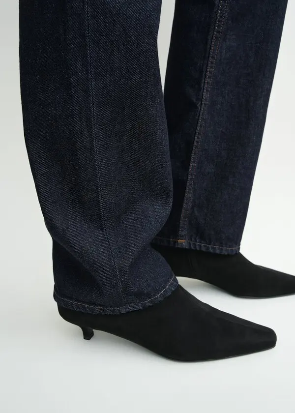 TOTEME Slim Suede Ankle Boots