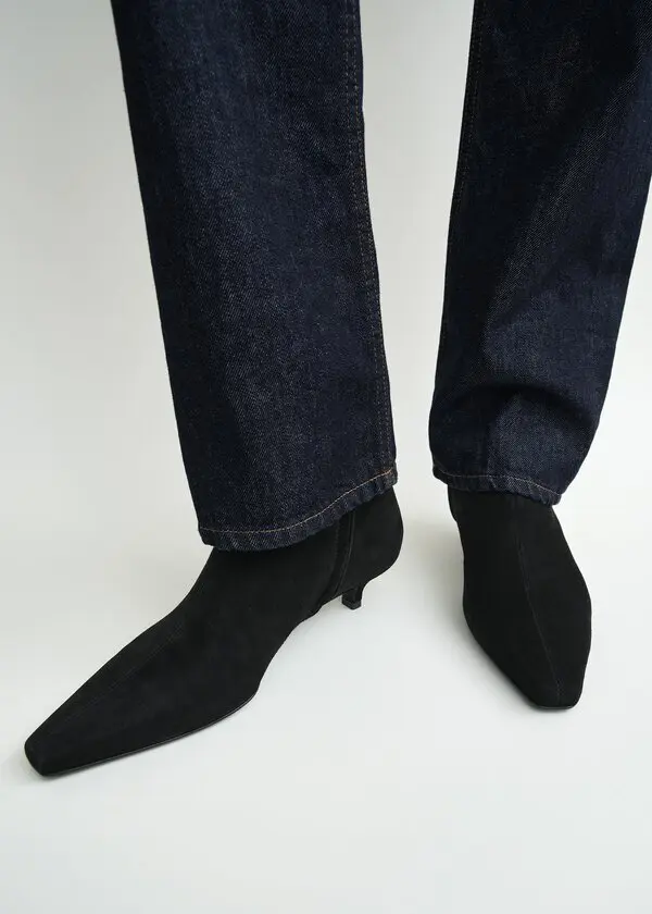TOTEME Slim Suede Ankle Boots