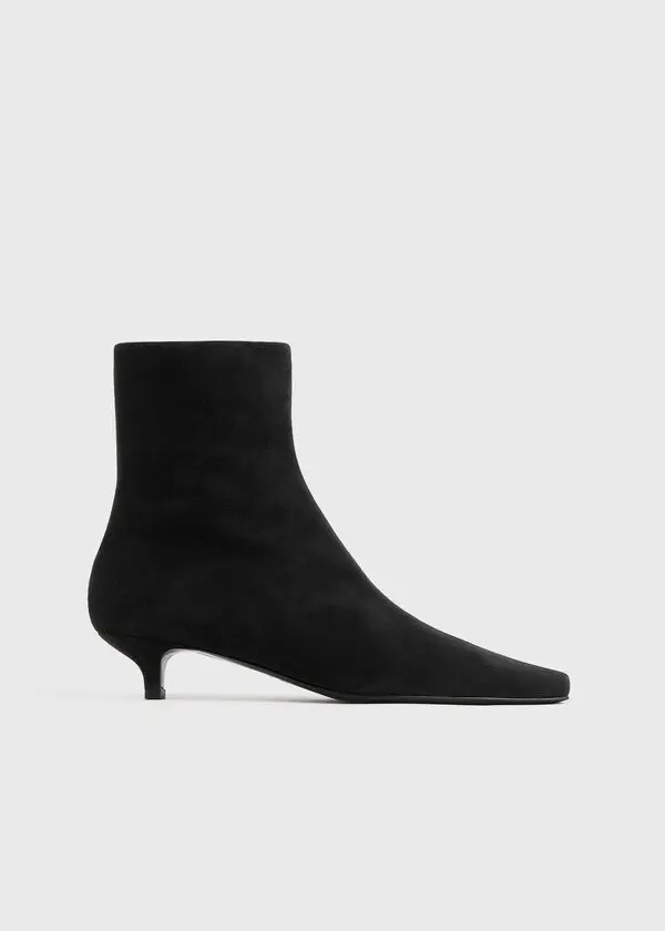 TOTEME Slim Suede Ankle Boots