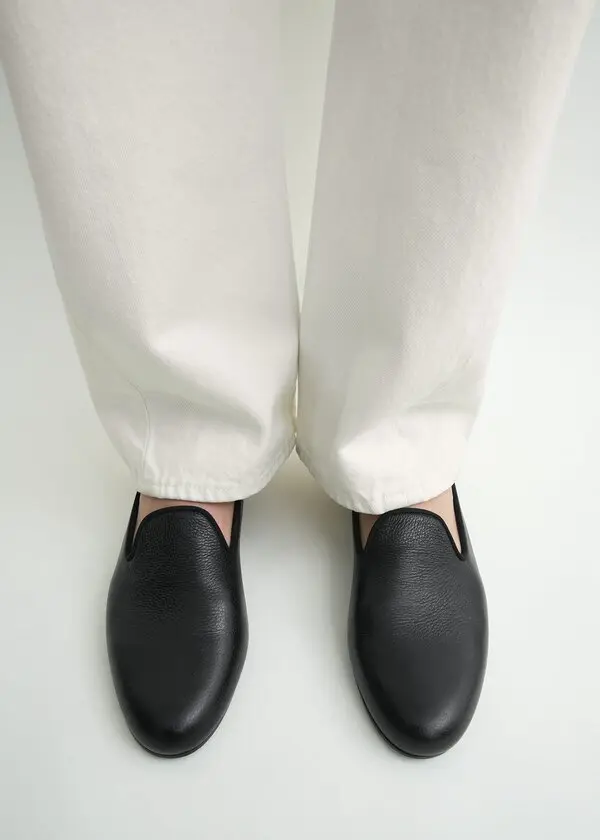 TOTEME Grained-leather Loafers