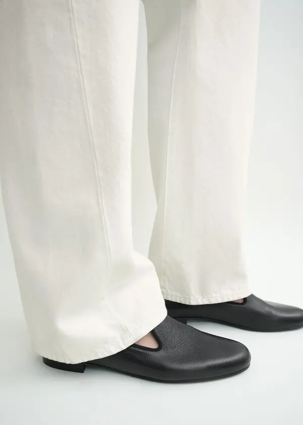TOTEME Grained-leather Loafers