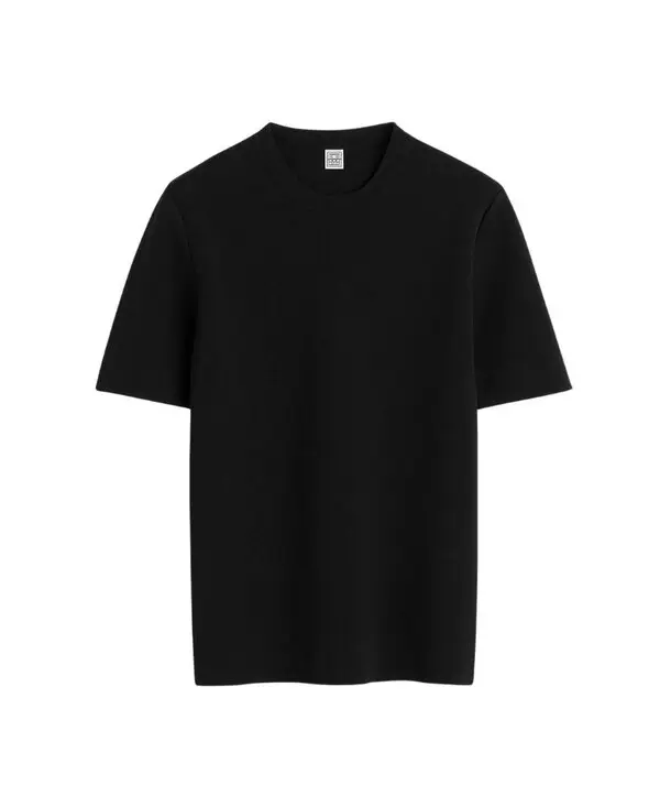 TOTEME Compact Knit Tee - Black