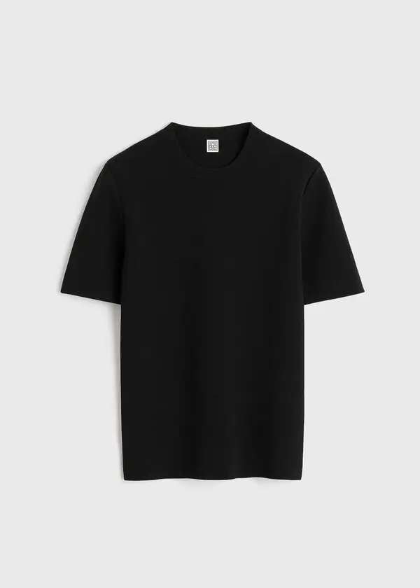 TOTEME Compact Knit Tee - Black
