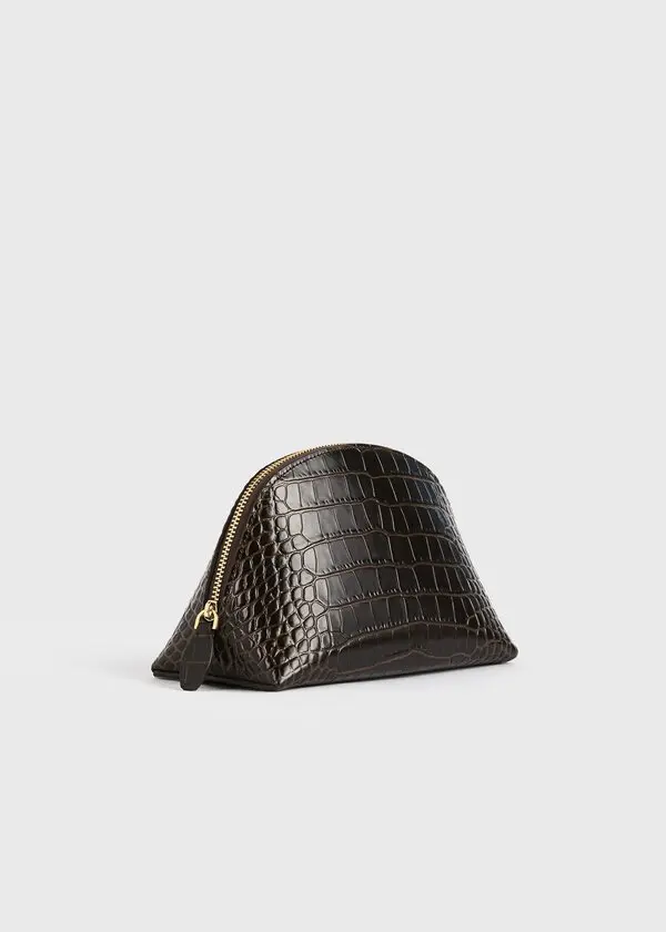 TOTEME Small Croco-embossed Day Pouch - Brown