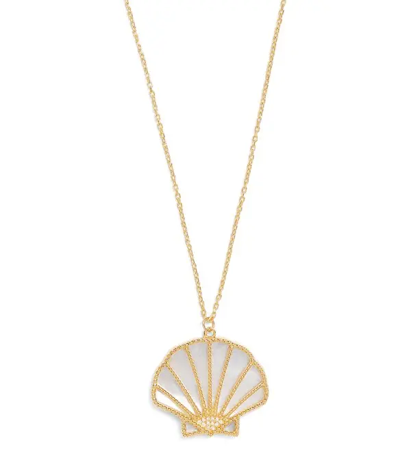 L'ATELIER NAWBAR Yellow Diamond And Mother-of-pearl Shell Necklace - Gold