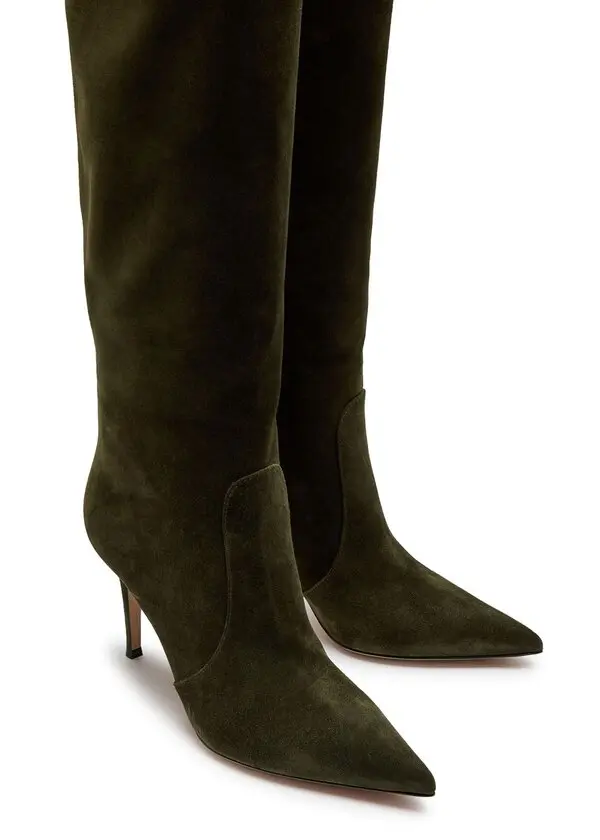 GIANVITO ROSSI Hansen Over-the-knee Suede Boots - Khaki