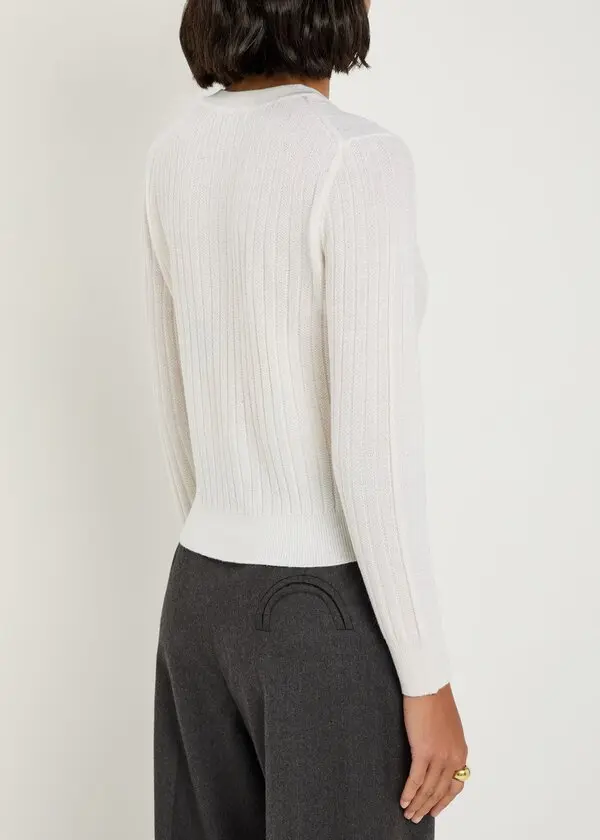 Veronica Beard Cheval Ribbed Wool Jumper