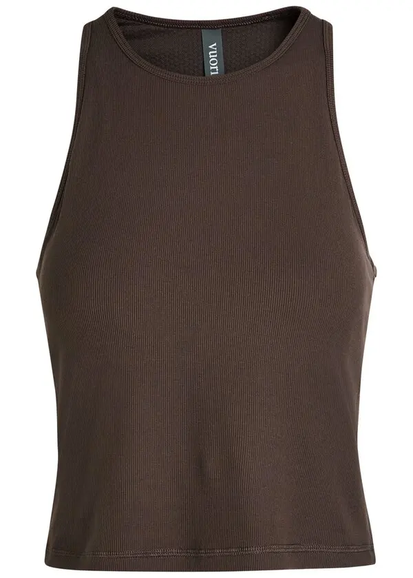 Vuori Pose Plyo Ribbed Tank - Brown