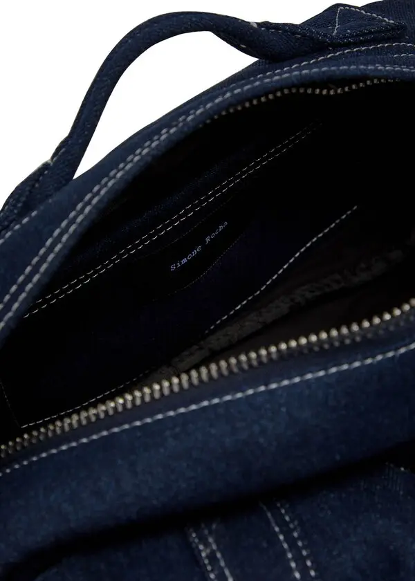 Simone Rocha Bow Embellished Denim Cross-body Bag