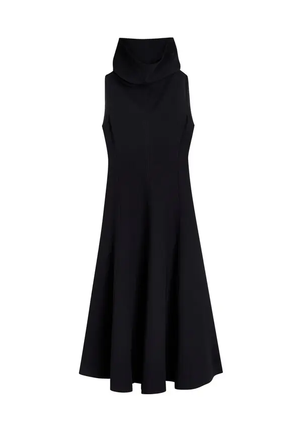Jacquemus La Robe Triangle Crepe Midi Dress - Black