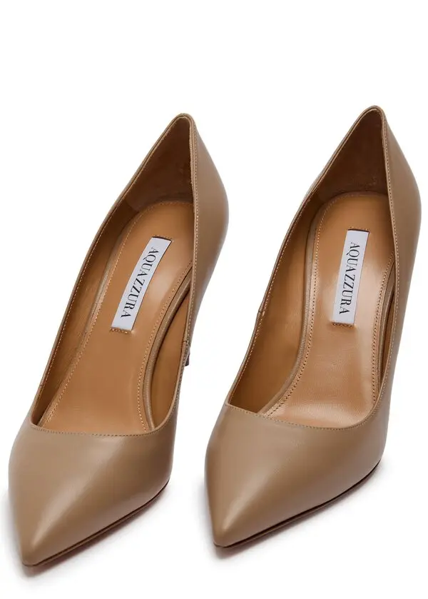 AQUAZZURA Purist 85 Leather Pumps