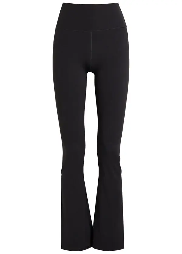 Vuori All The Feels Flared Stretch-jersey Leggings - Black