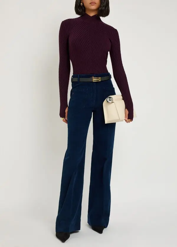 Victoria Beckham Alina Flared-leg Corduroy Jeans