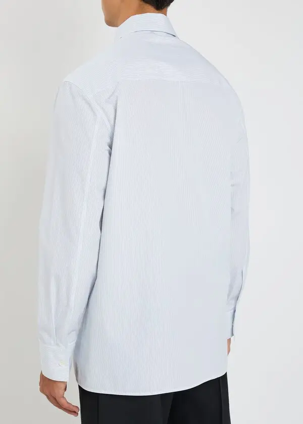 JIL SANDER Tuesday Striped Cotton-poplin Shirt - White