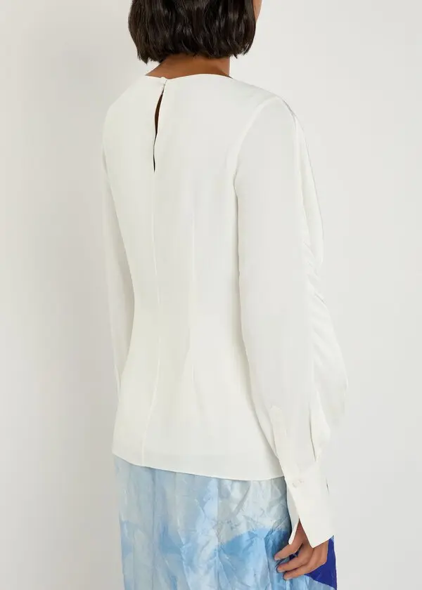 Erdem Draped Crepe Top