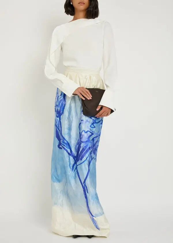Erdem Draped Crepe Top