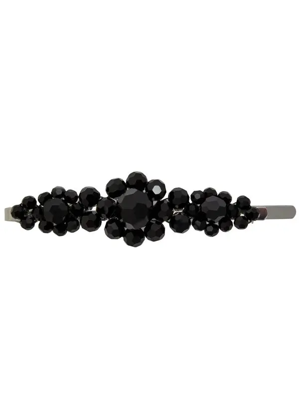Simone Rocha Flower Crystal-embellished Hair Clip - Black