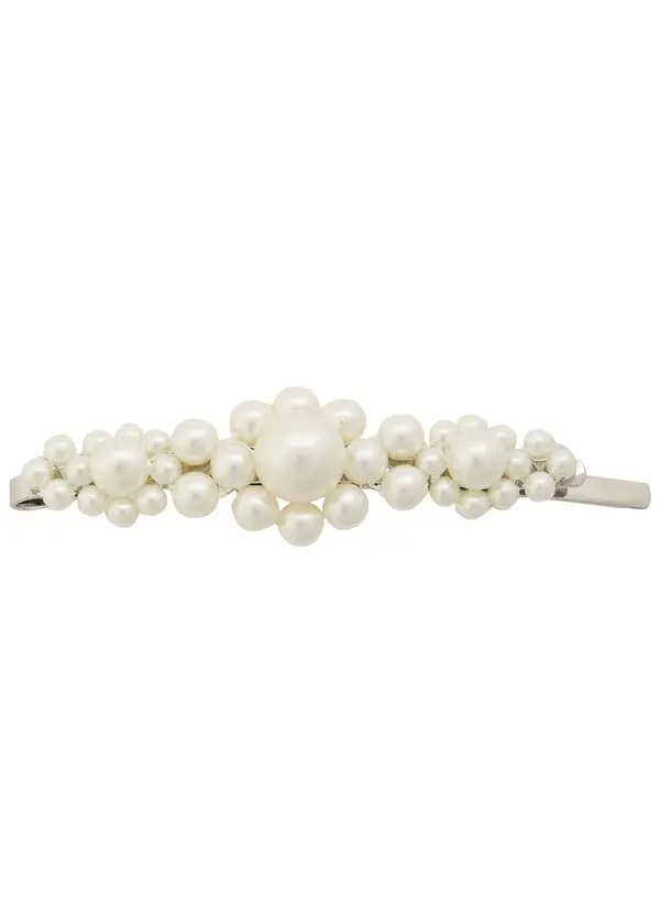 Simone Rocha Faux- Flower Hair Clip - Pearl