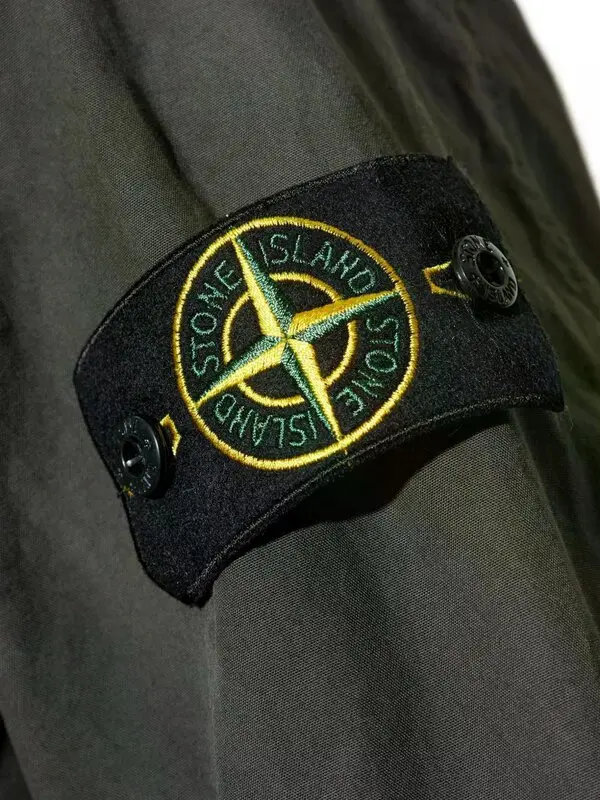 Stone Island Patch Pocket Zip-up Shirt Jacket - Grey