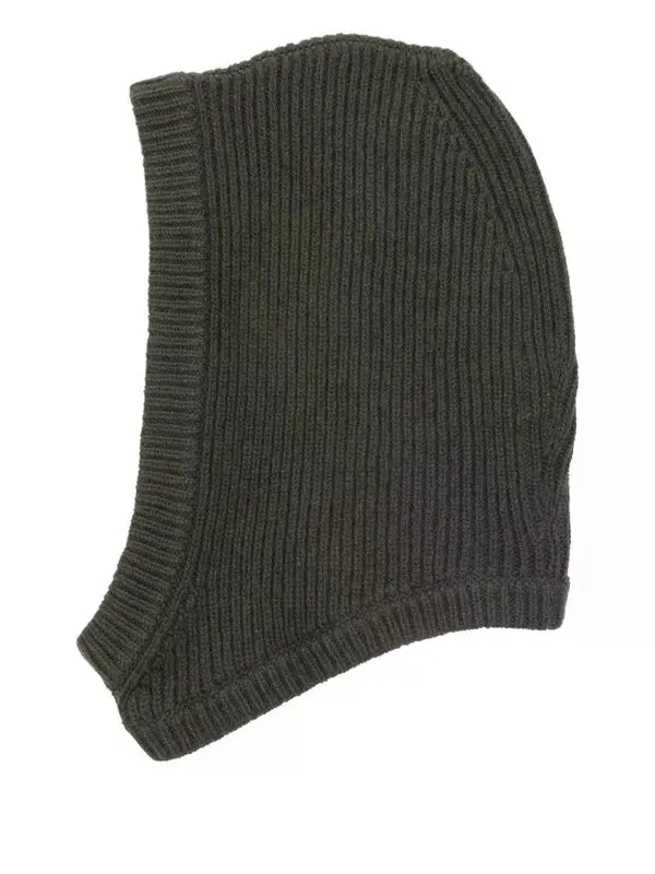 Rick Owens Ribbed Knit Balaclava - Green