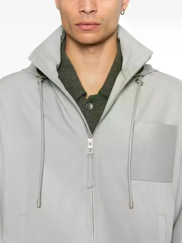 Loewe Hooded Cotton Jacket - Grey