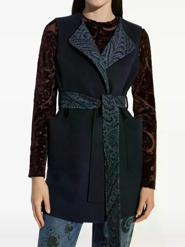 Etro Paisley Trimmed Waistcoat