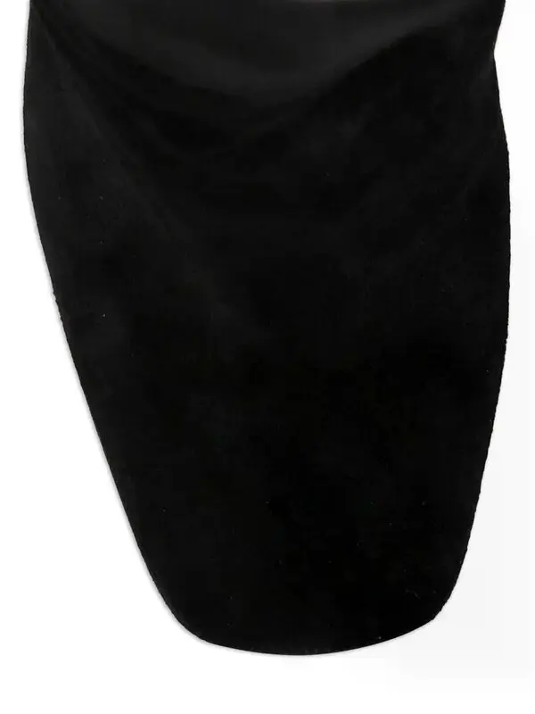 Dolce & Gabbana Suede Knee-high Boots With Gold-tone Hardware