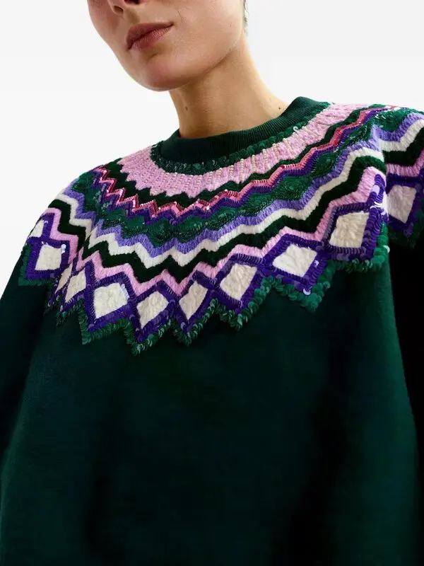 Essentiel Antwerp Sequin-embellished Sweater - Green