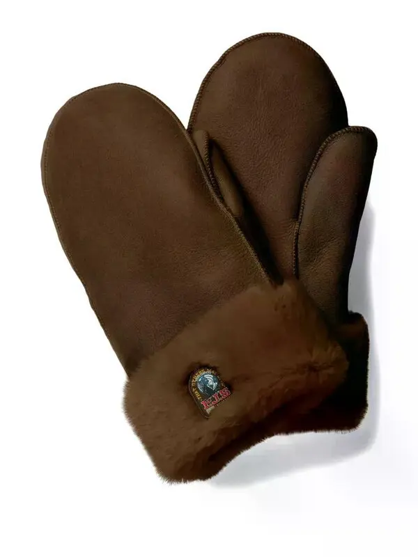 PARAJUMPERS Sheepskin Mittens - Brown