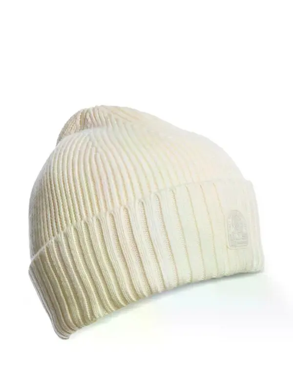 PARAJUMPERS Ribbed Knit Beanie - White