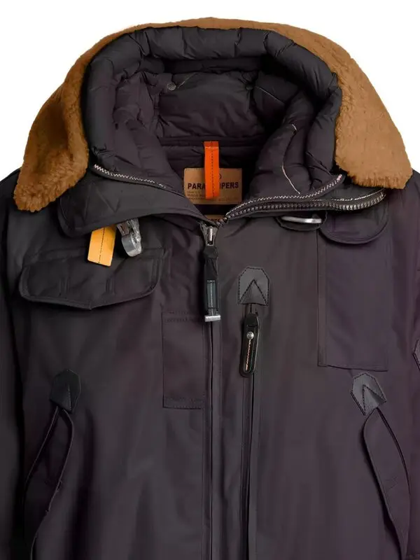 PARAJUMPERS Gobi Hooded Bomber Jacket - Black