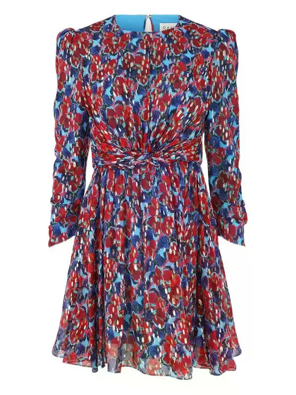 Saloni Floral-pattern Mini Dress