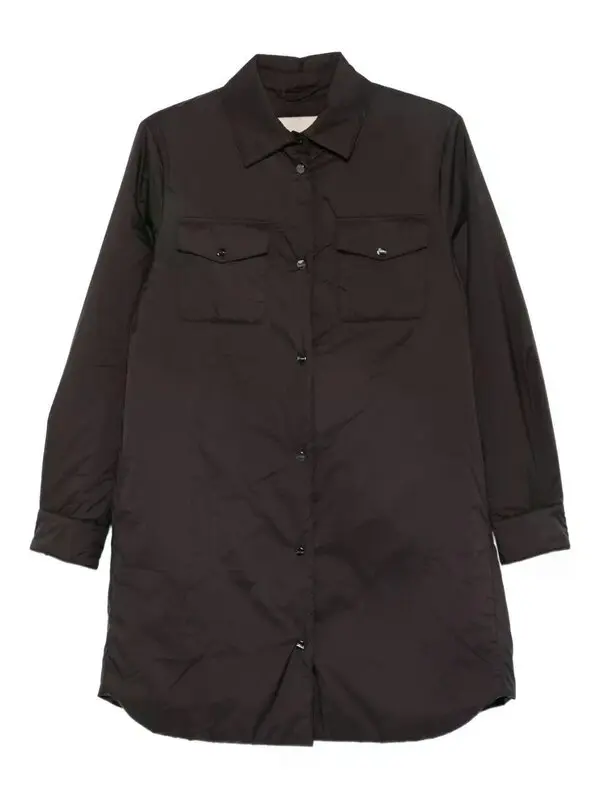 Herno Button-down Quilted Shirt Coat With Flap Pockets