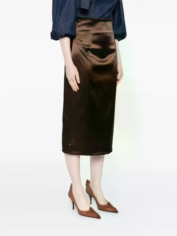 Dolce & Gabbana Satin Midi Skirt