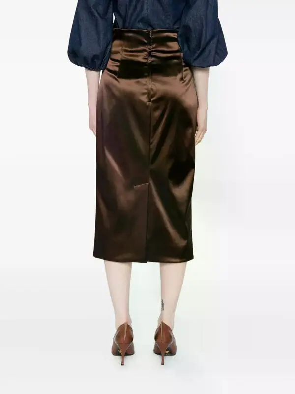 Dolce & Gabbana Satin Midi Skirt