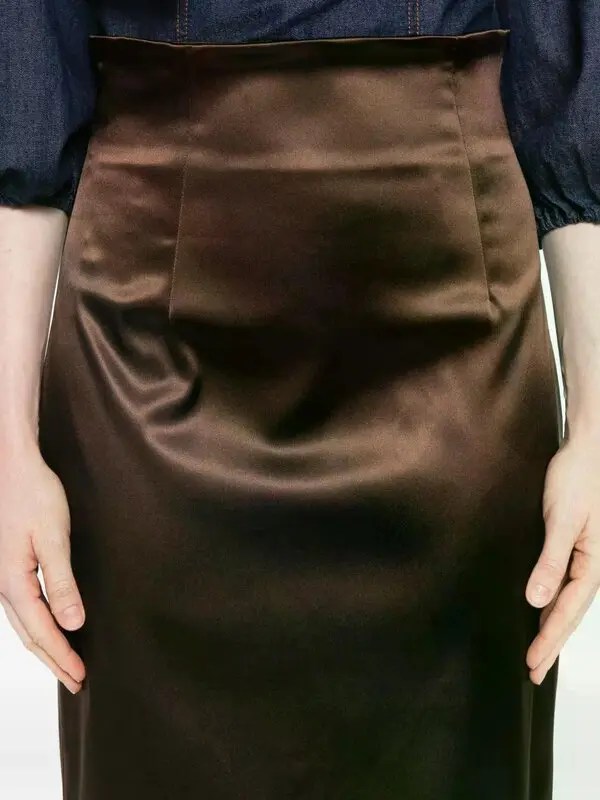 Dolce & Gabbana Satin Midi Skirt