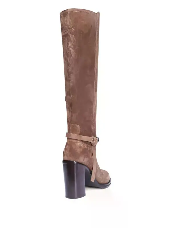 Brunello Cucinelli Buckle-strap Suede Boots