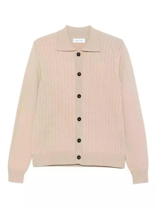 ERNEST W. BAKER Cable-knit Collared Cardigan
