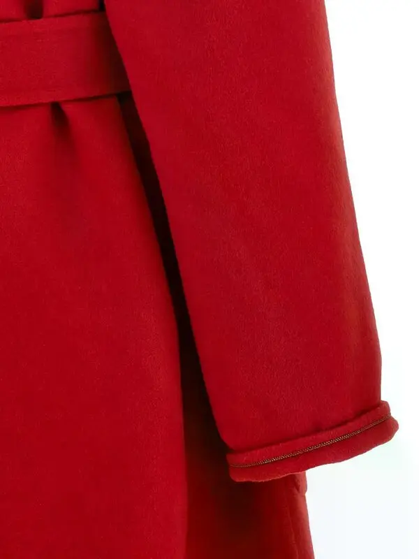 Fabiana Filippi Belted Lapel Coat - Red