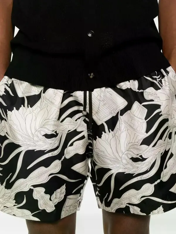 Amiri Floral Print Drawstring Shorts