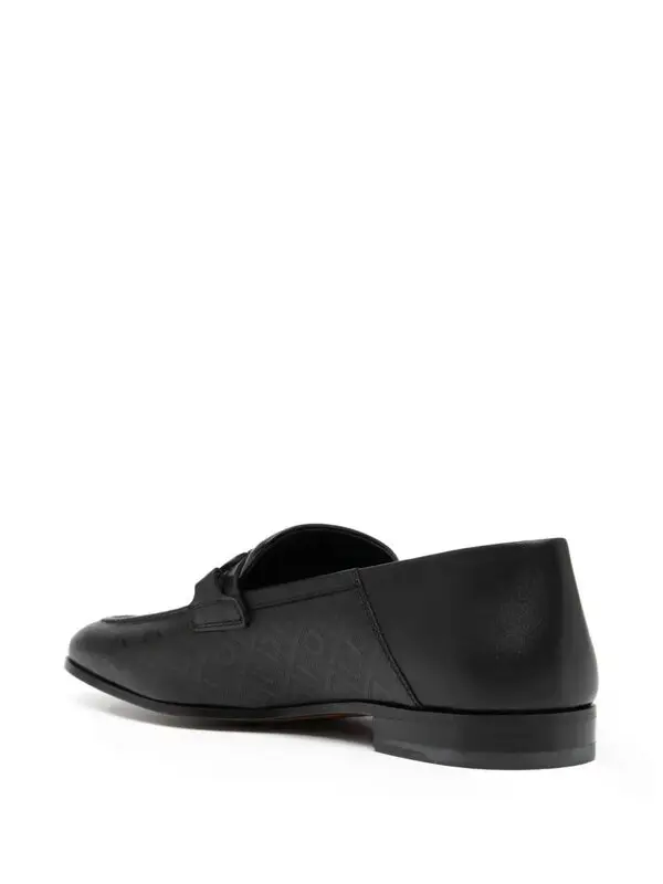 FERRAGAMO Gancini Ornament Loafers - Black